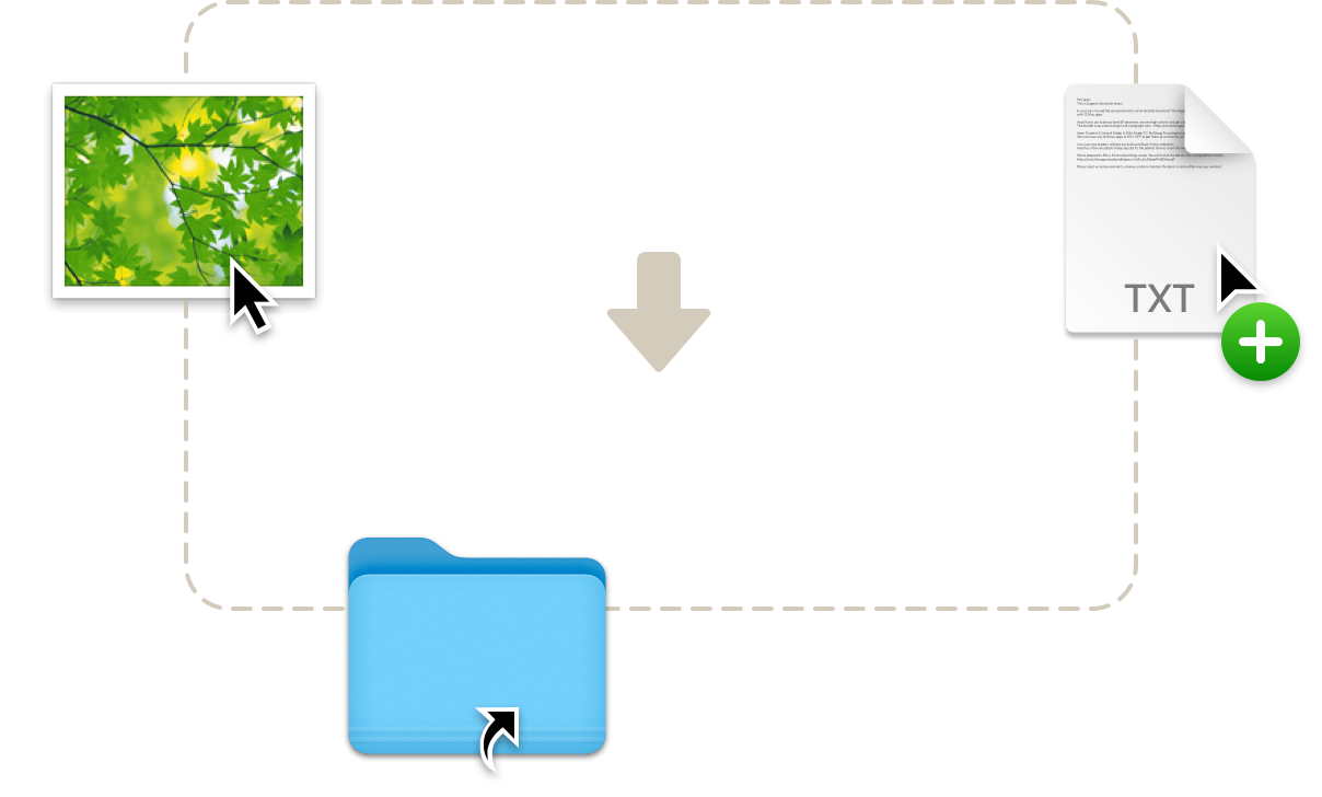 Unclutter Files - Drag and drop file manager and the dropzone
